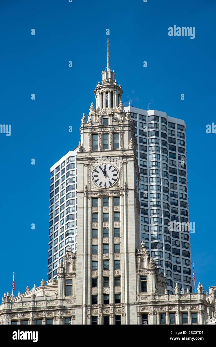 Iconic building from1924 located in Michigan avenue in Chicago Stock ...