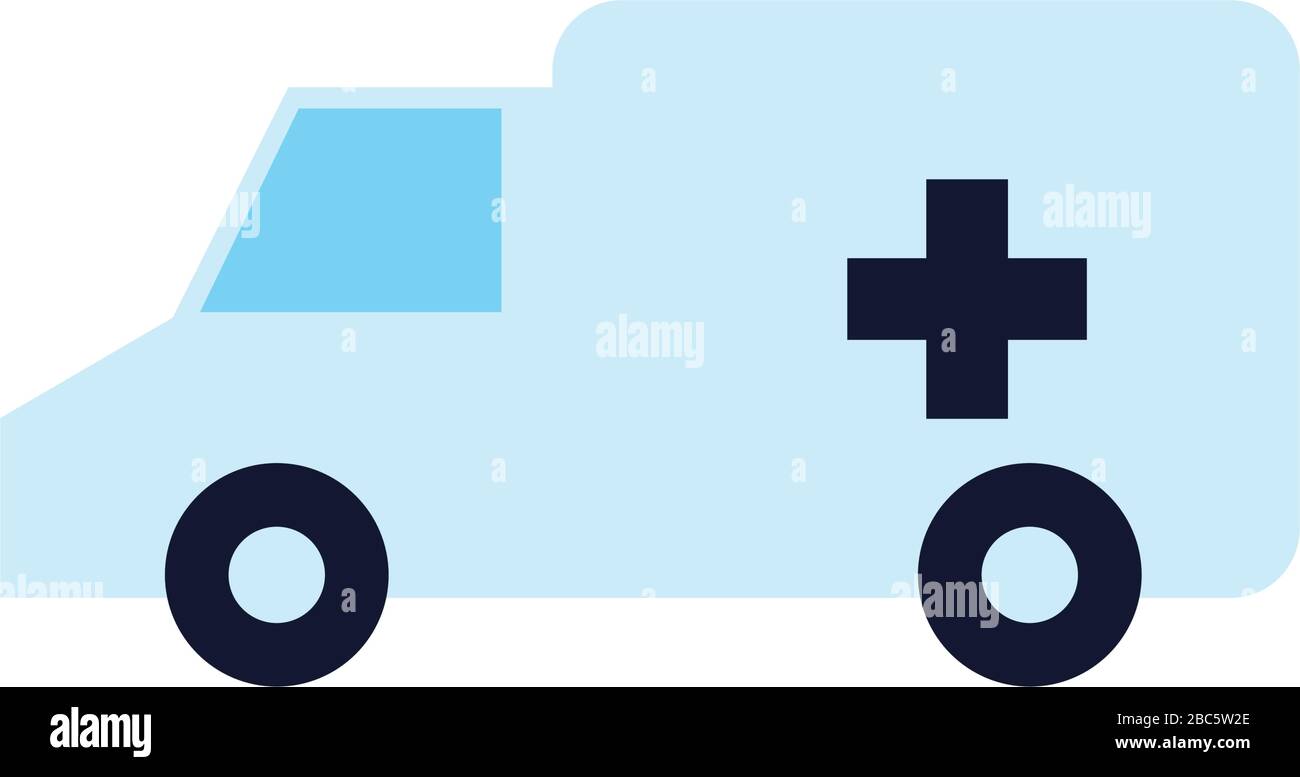 Ambulance with cross flat style icon design of Medical care health ...