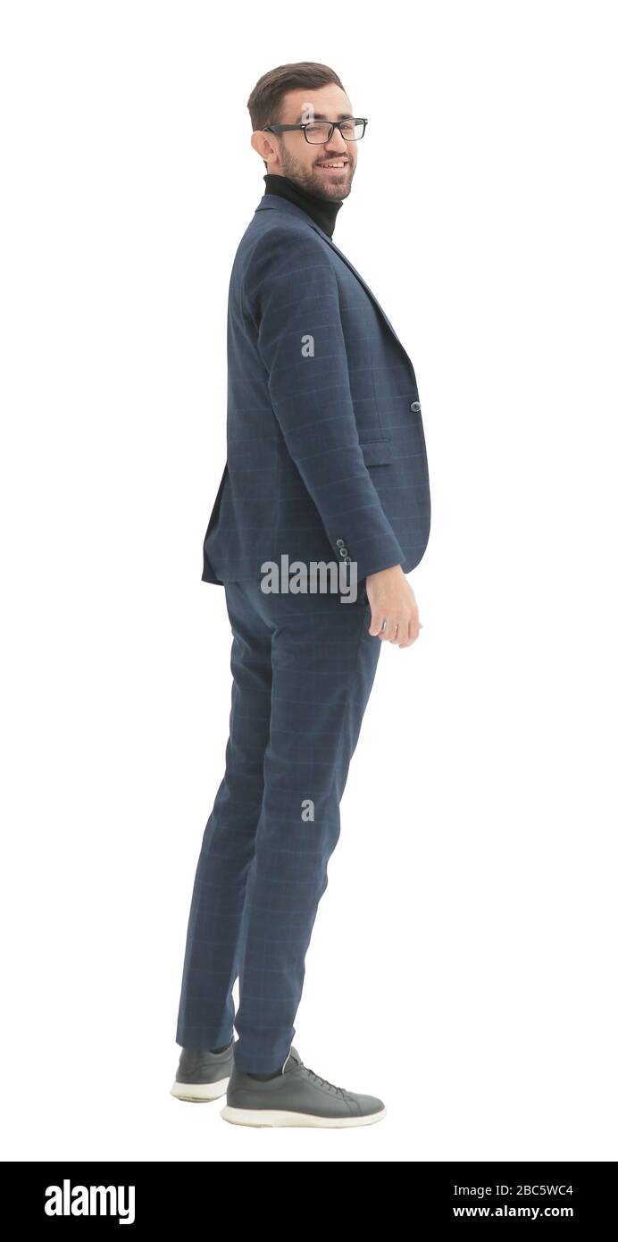 side view. successful business man looking forward Stock Photo - Alamy