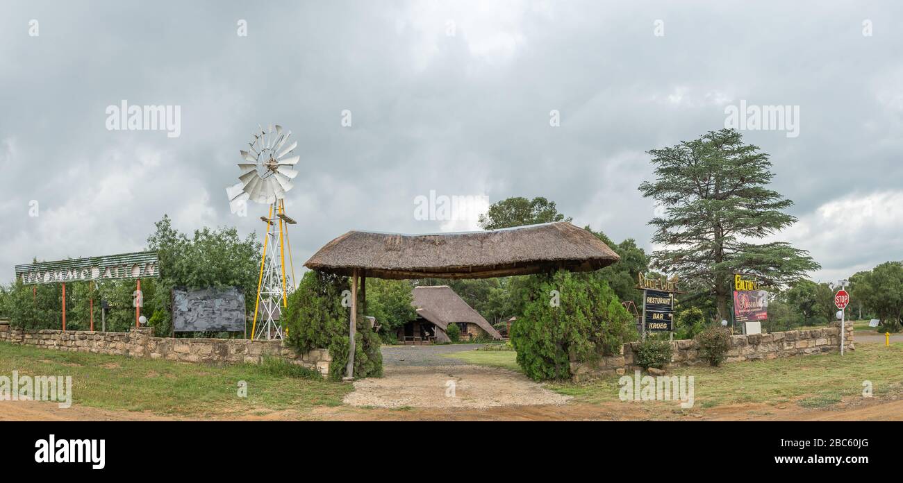 PAUL ROUX, SOUTH AFRICA - MARCH 1, 2020: Entrance to a restaurant and ...