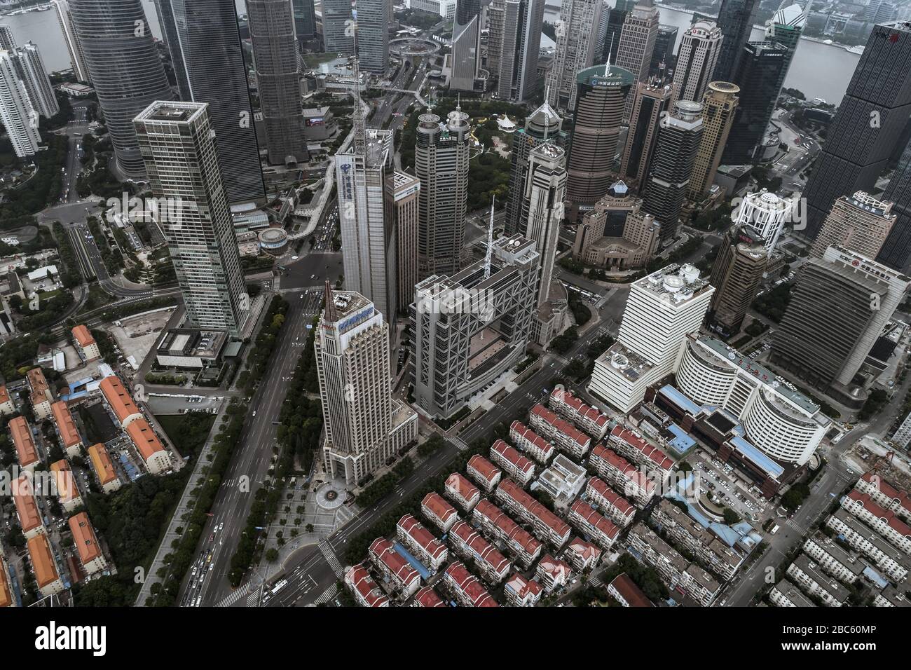 Lujiazui financial district aerial hi-res stock photography and images ...