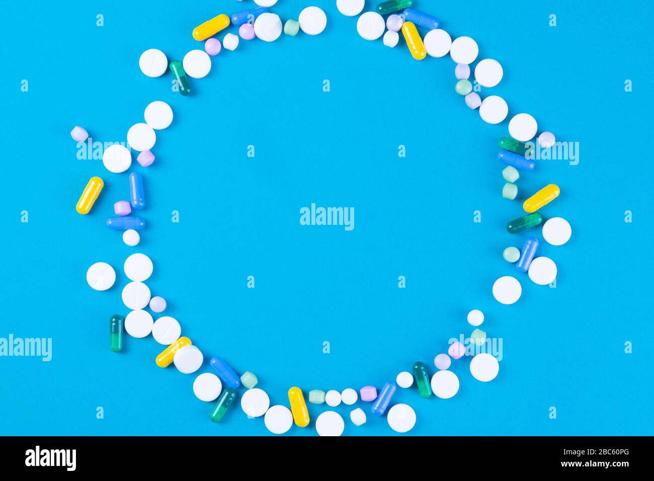 Many tablets are lined in the form of a circle. Place for the ...