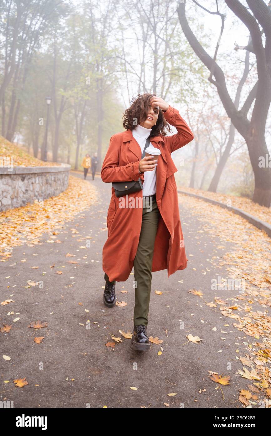 Windy day pretty young woman hi-res stock photography and images - Alamy