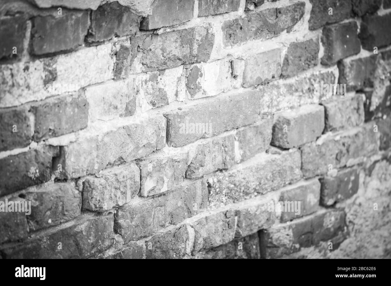 designed bricks & stone wall - close up view within the historical ...