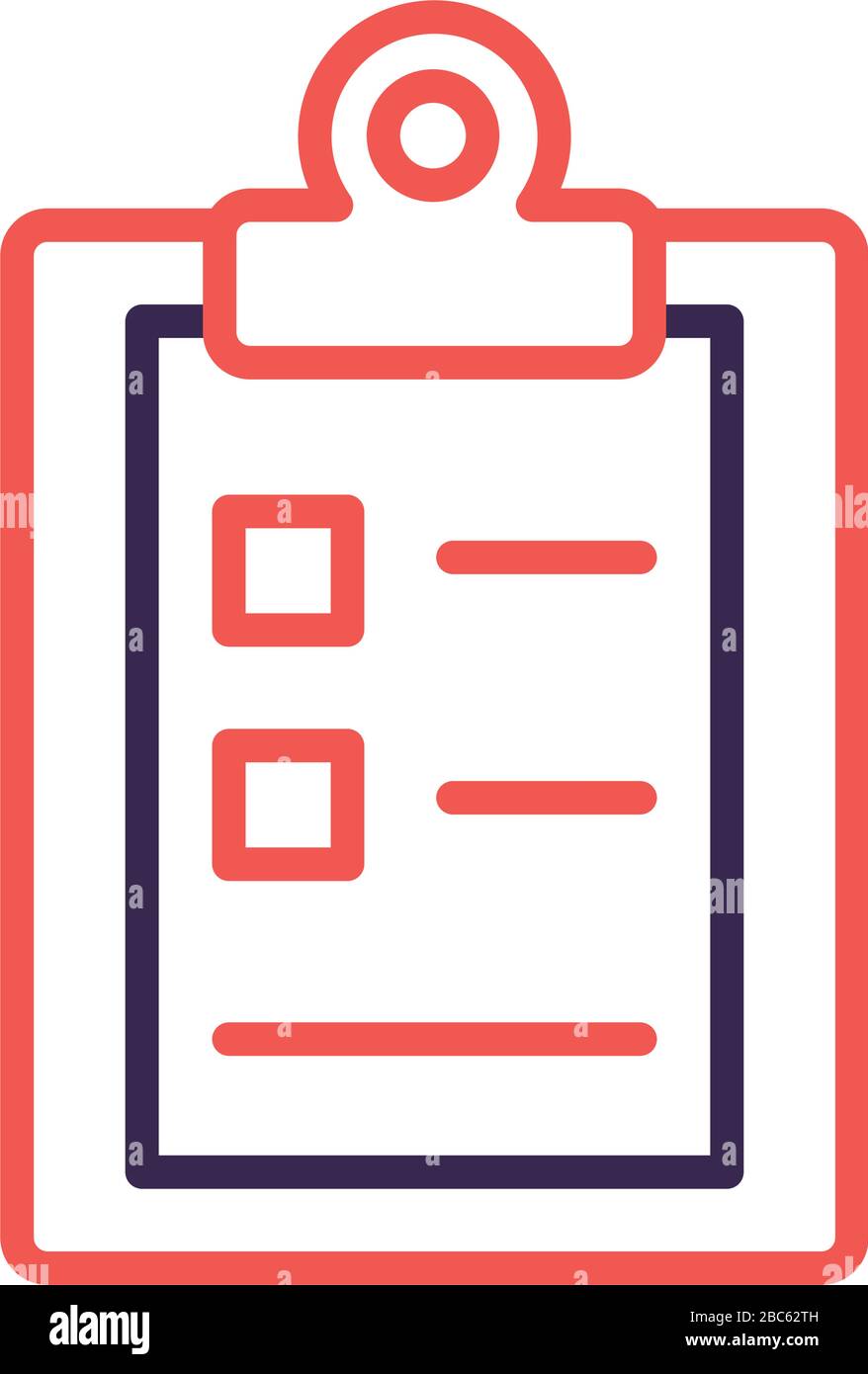 checklist clipboard document line style Stock Vector Image & Art - Alamy