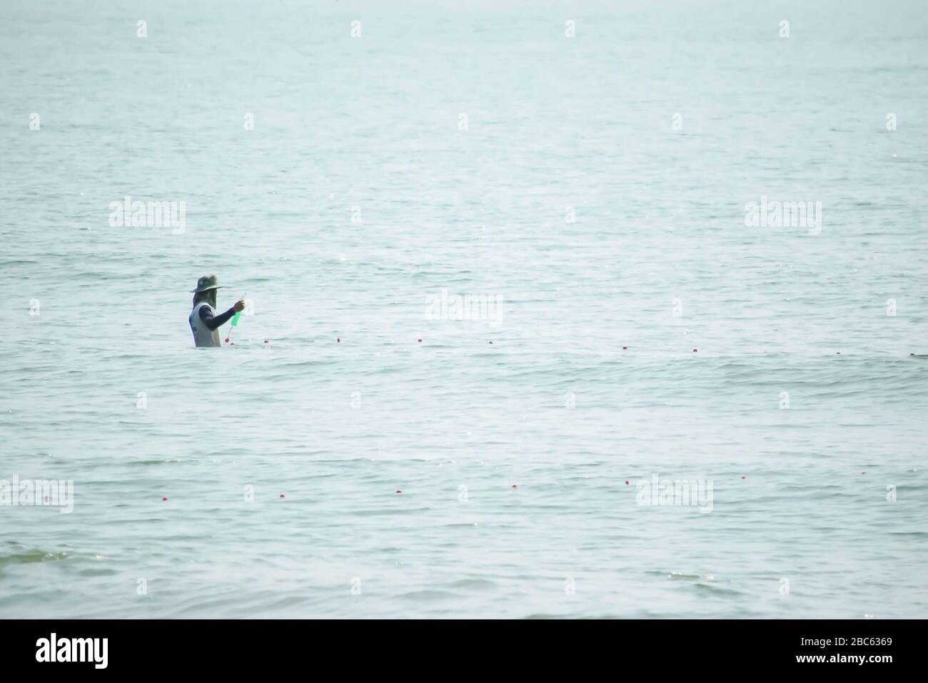 Fishermen netting fish in the sea Stock Photo - Alamy