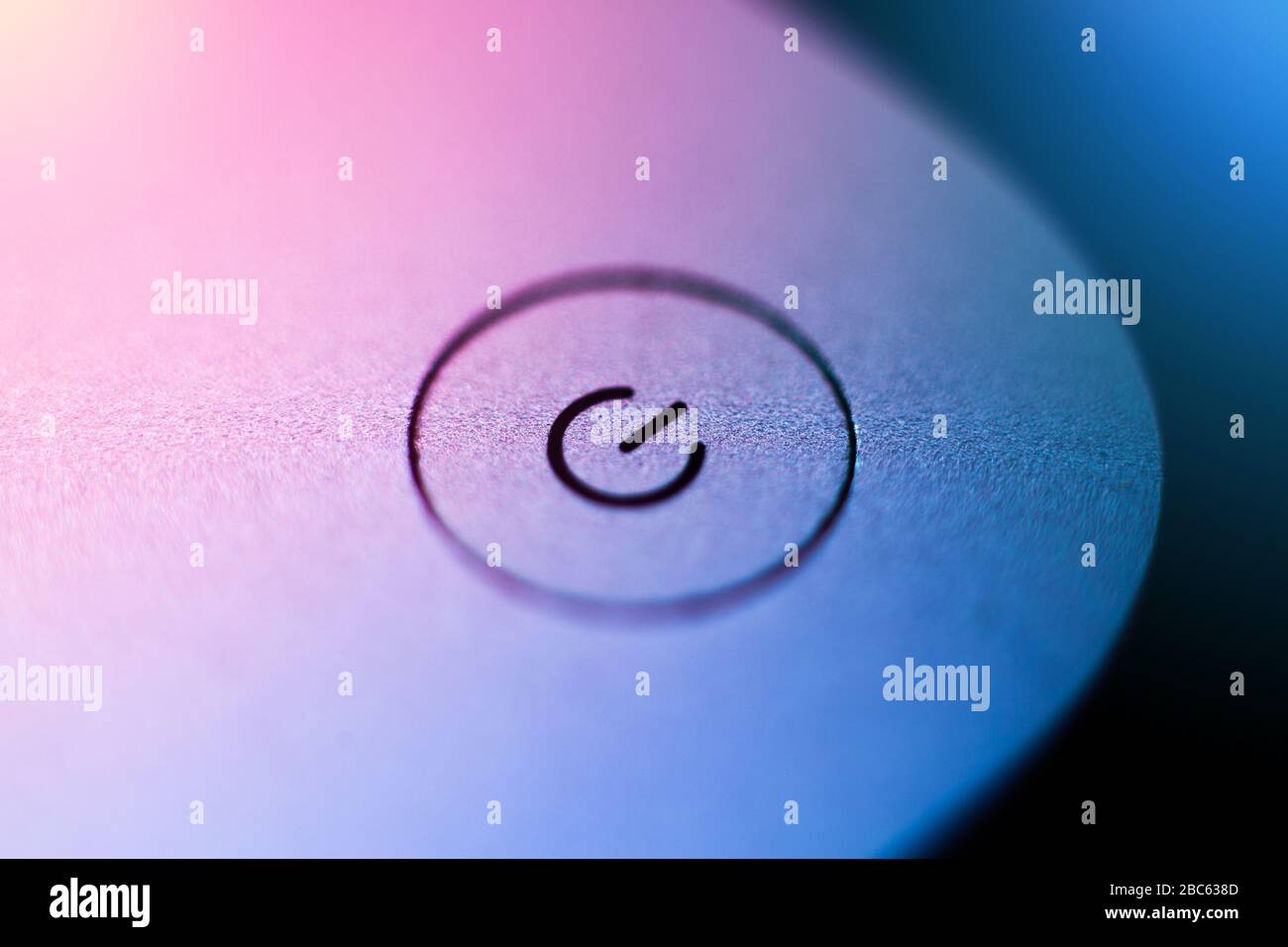 Simple power button with colored light beautiful gradient background ...