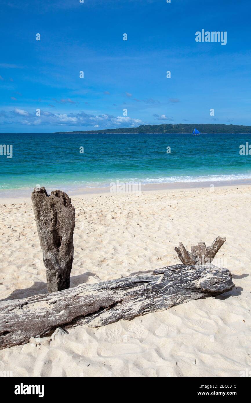 Boracay Island beautiful beach puka shell beach, Philippines Stock ...
