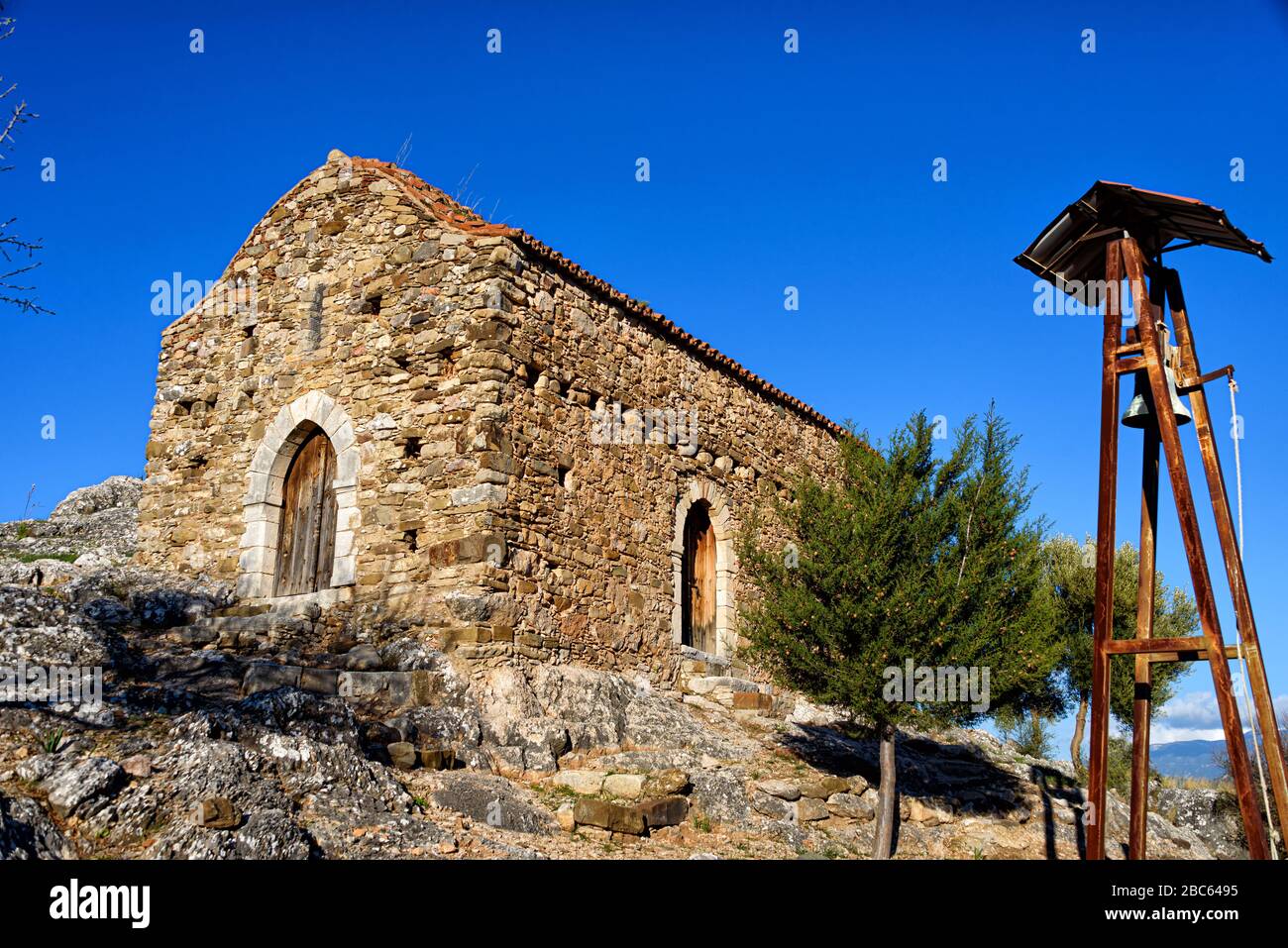 Old stone built church in Cyprus Stock Photo - Alamy