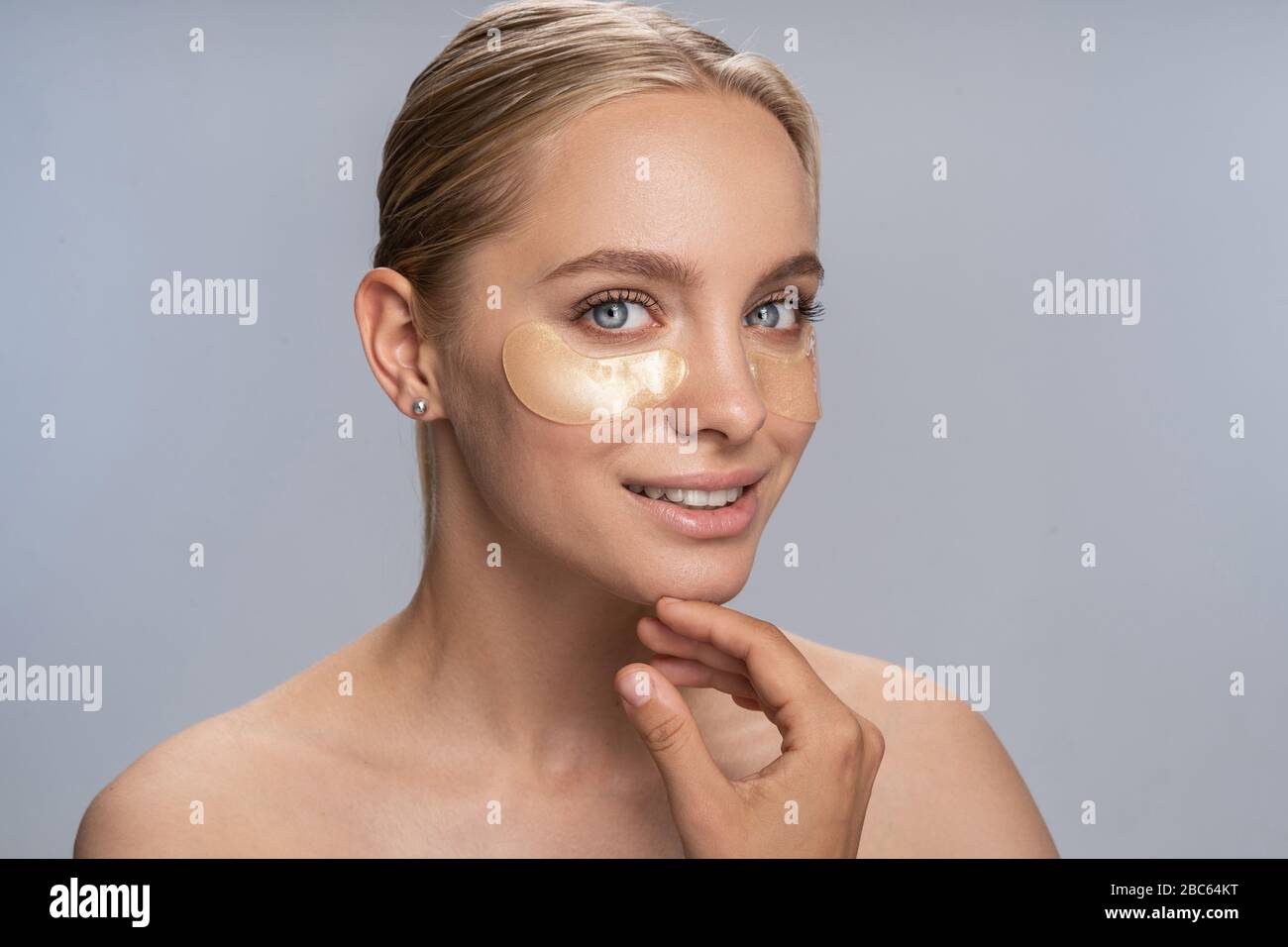 Portrait of delighted woman that looking forward Stock Photo - Alamy