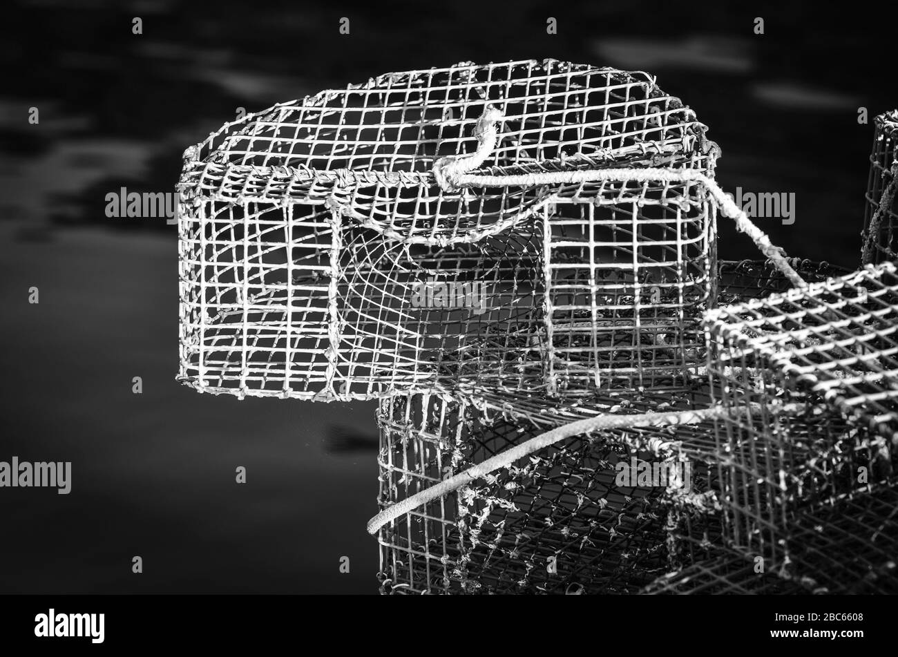 old harbour close up view - fishing ned, fishing boats & seaside view ...