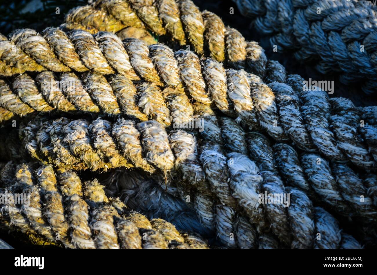 old harbour close up view - fishing ned, fishing boats & seaside view ...