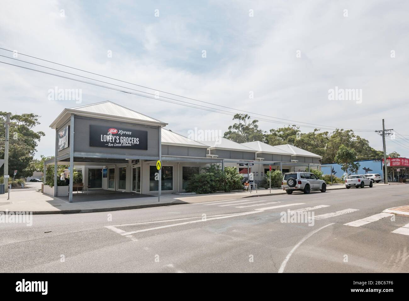 The local IGA supermarket and coffee shop on the main street of Hawks ...
