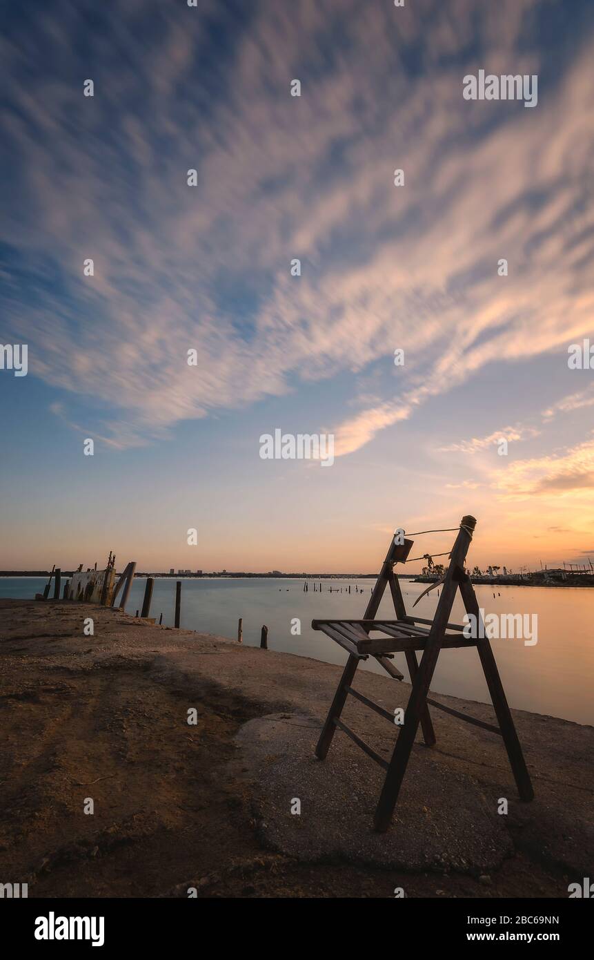 Beautiful seascape sunset in Taranto, Italy Stock Photo - Alamy