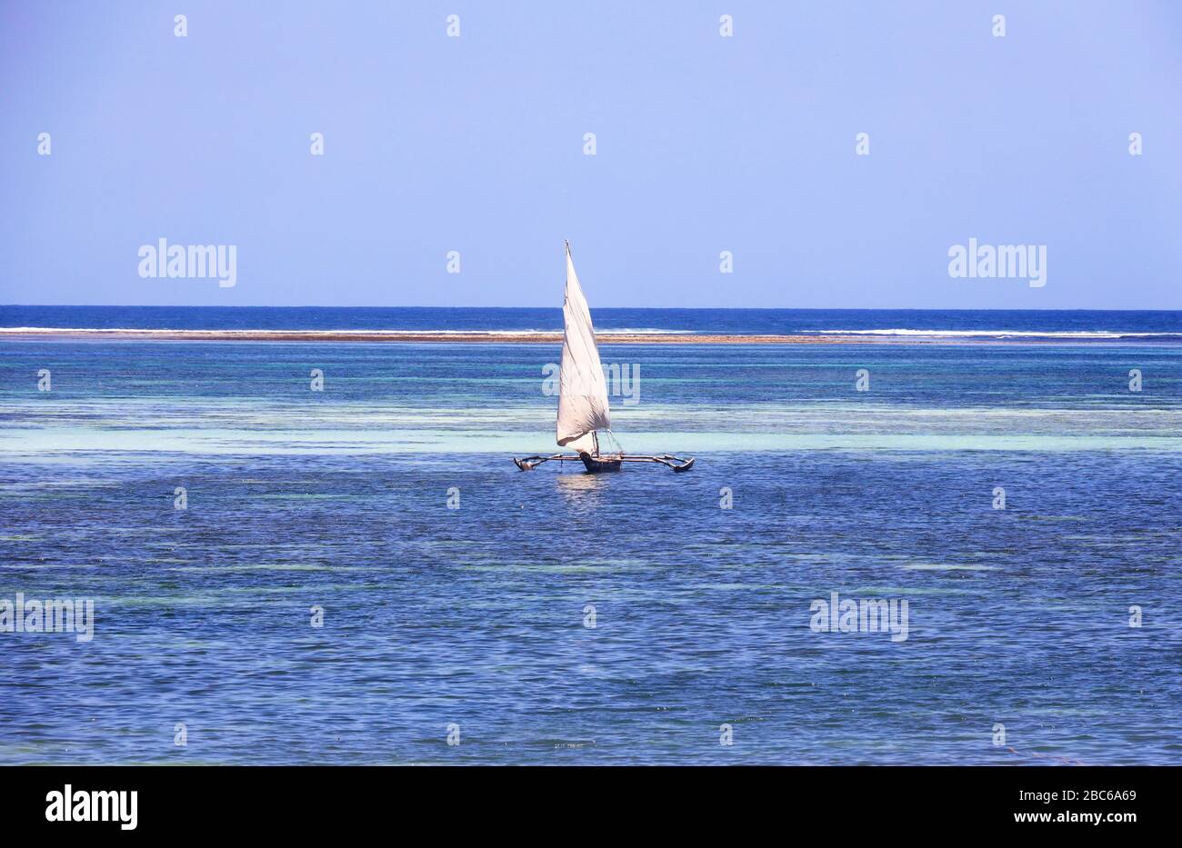Boat at Diani Beach - Galu Beach - Kenya, Africa Stock Photo - Alamy