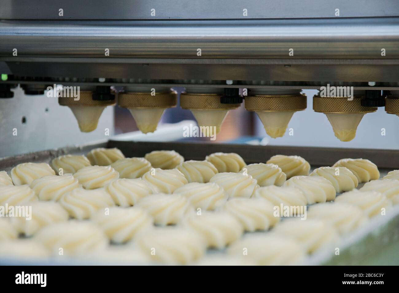 equipment blanks of dough, a machine for stacking cookies with the ...