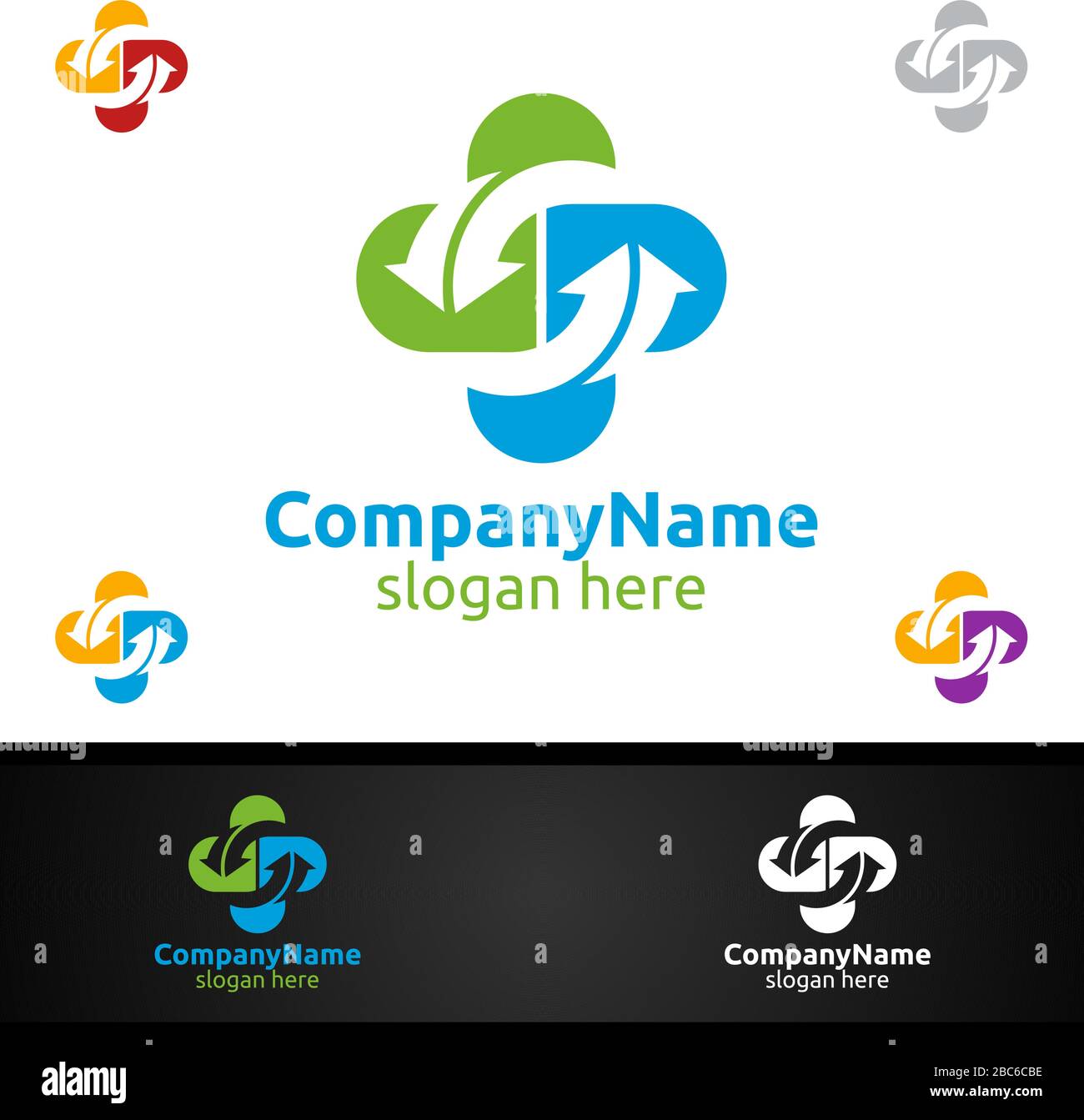 Pill Cross Medical Hospital Logo for Emergency Clinic or Drug Store ...