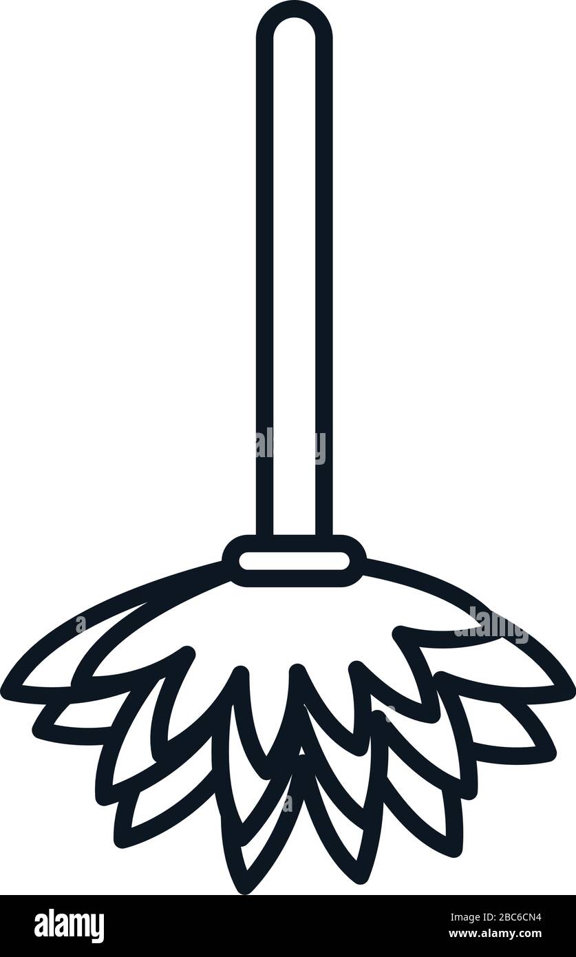 mop line style icon design, Cleaning service wash home hygiene ...