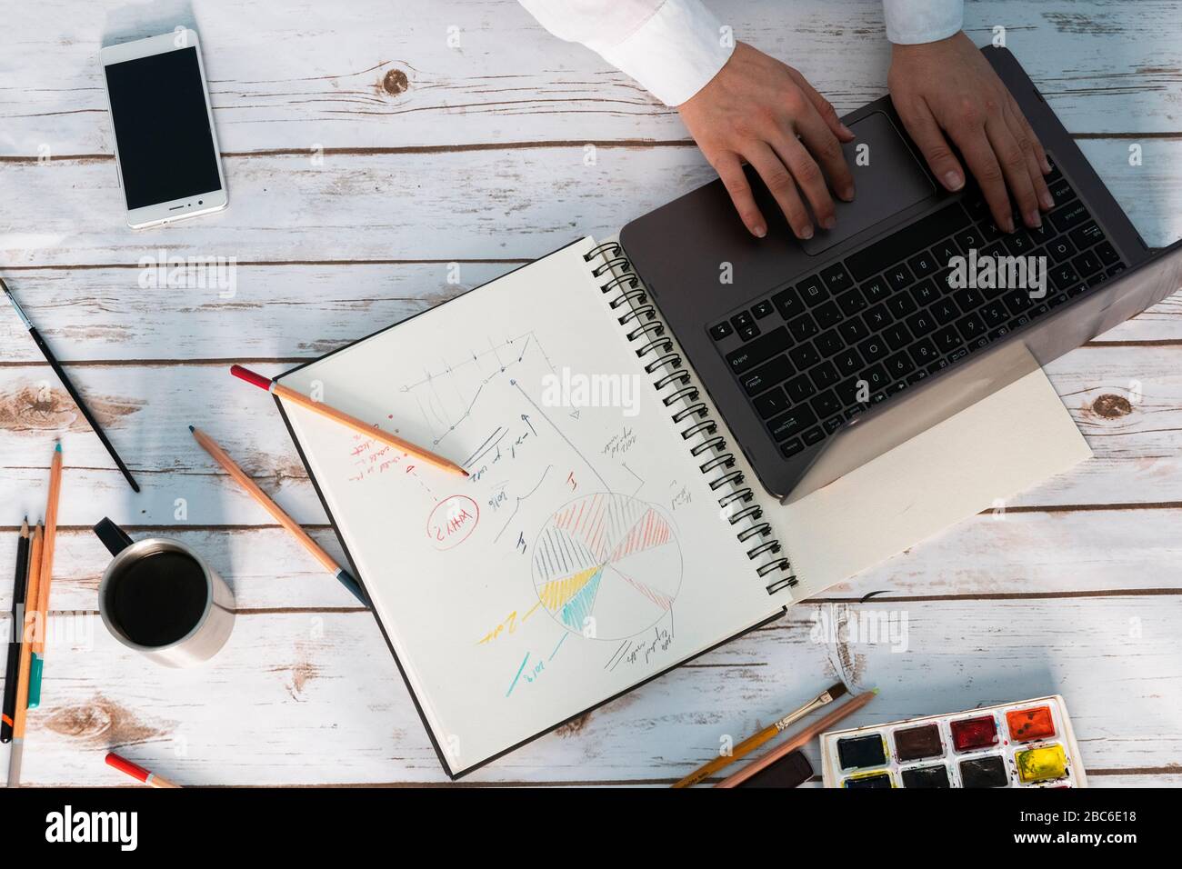 friendly workspace - girl working from home Stock Photo - Alamy