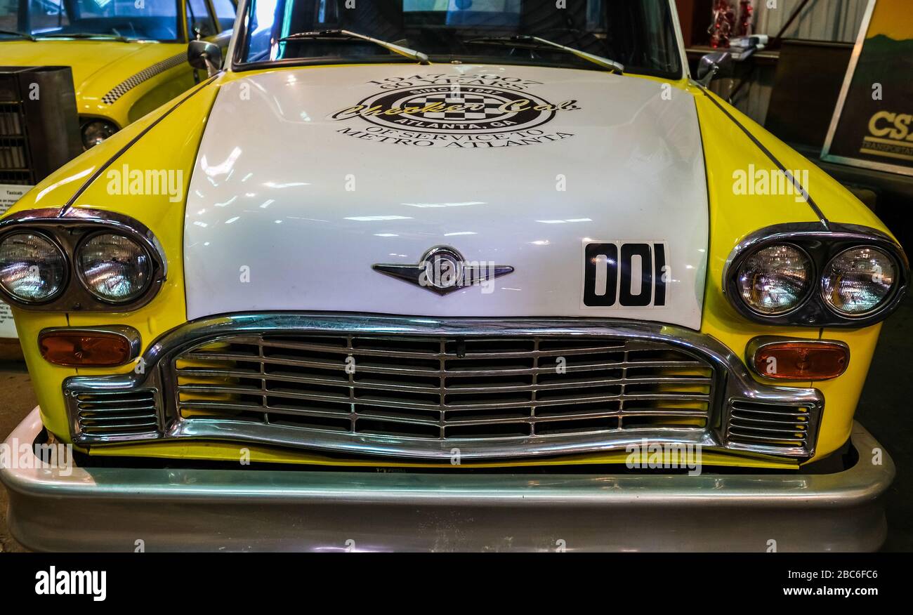 Front of Old Checker Cab Stock Photo - Alamy