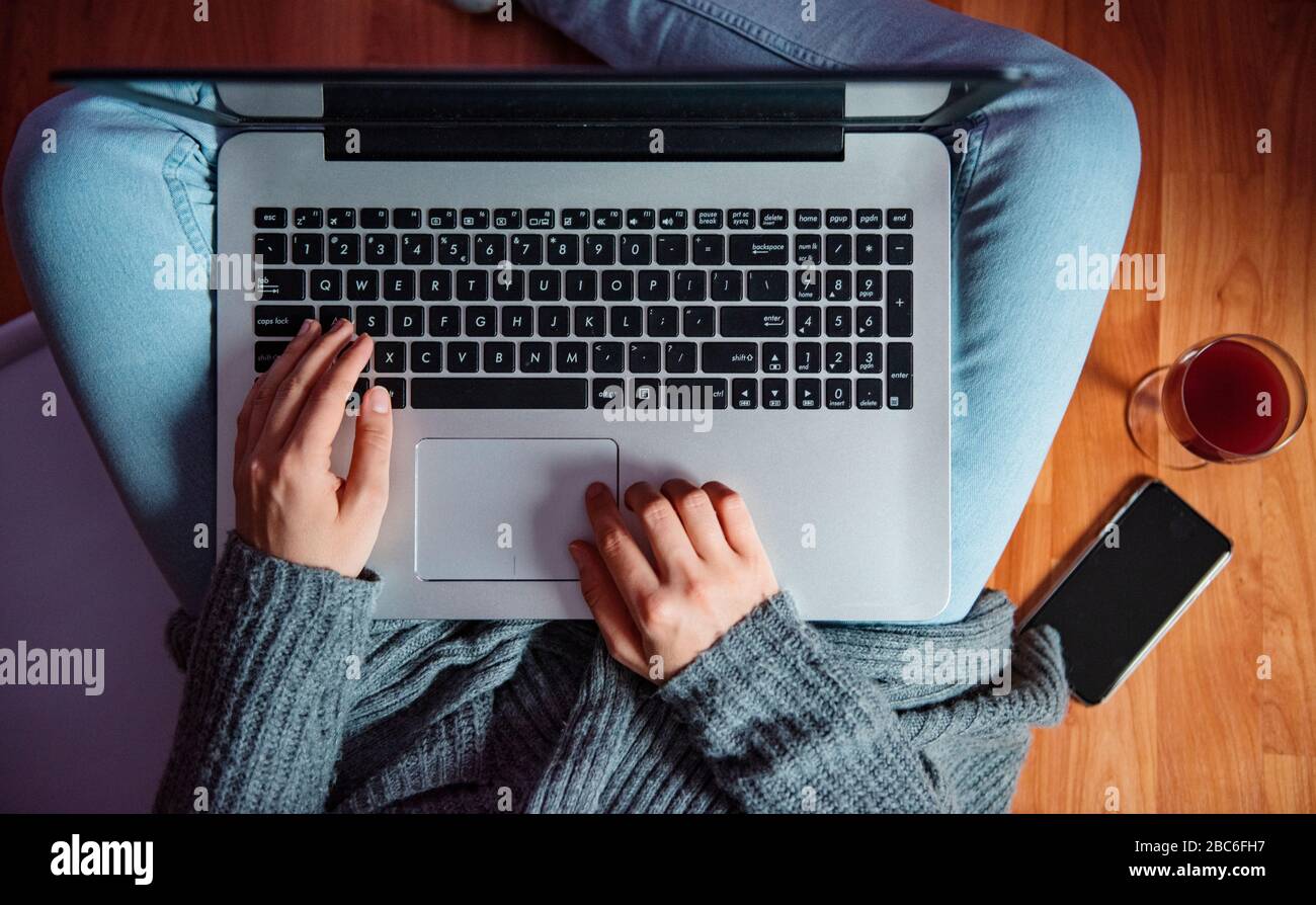 friendly workspace - girl working from home Stock Photo - Alamy