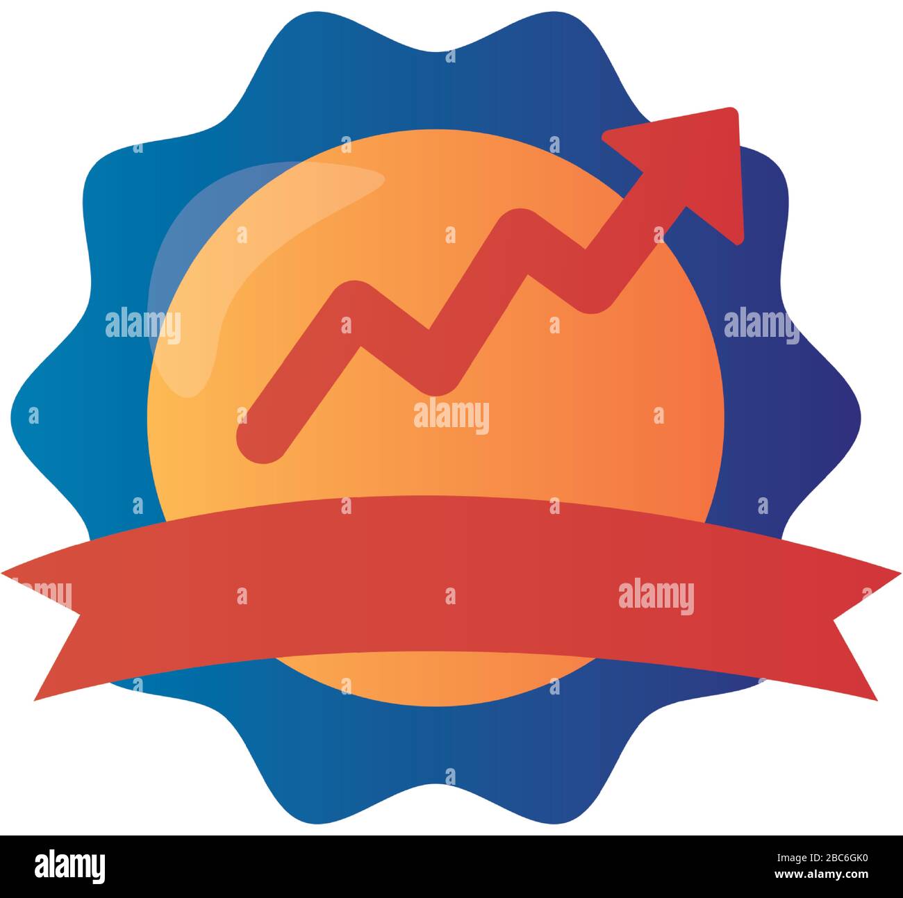 seal with price hike arrow up infographic degradient style Stock Vector ...
