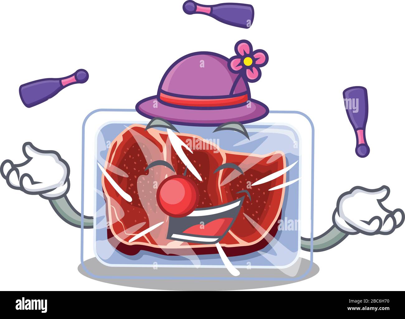 Cartoon character meat steak burger hi-res stock photography and images ...