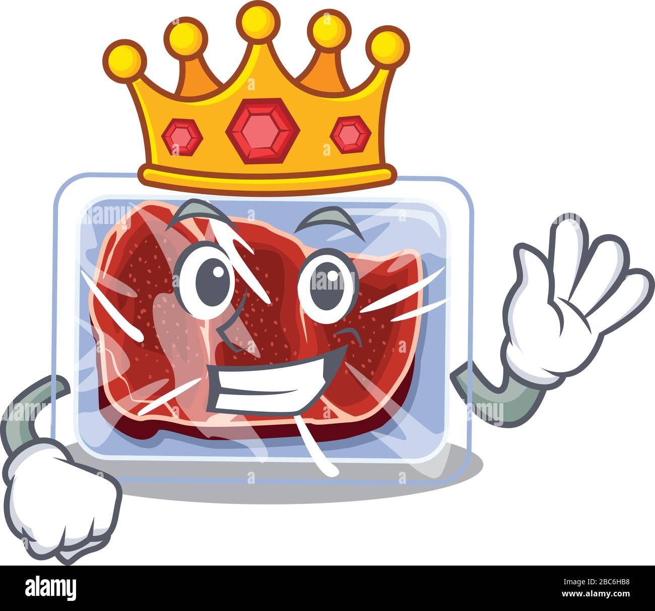 A Wise King of frozen beef mascot design style Stock Vector Image & Art ...