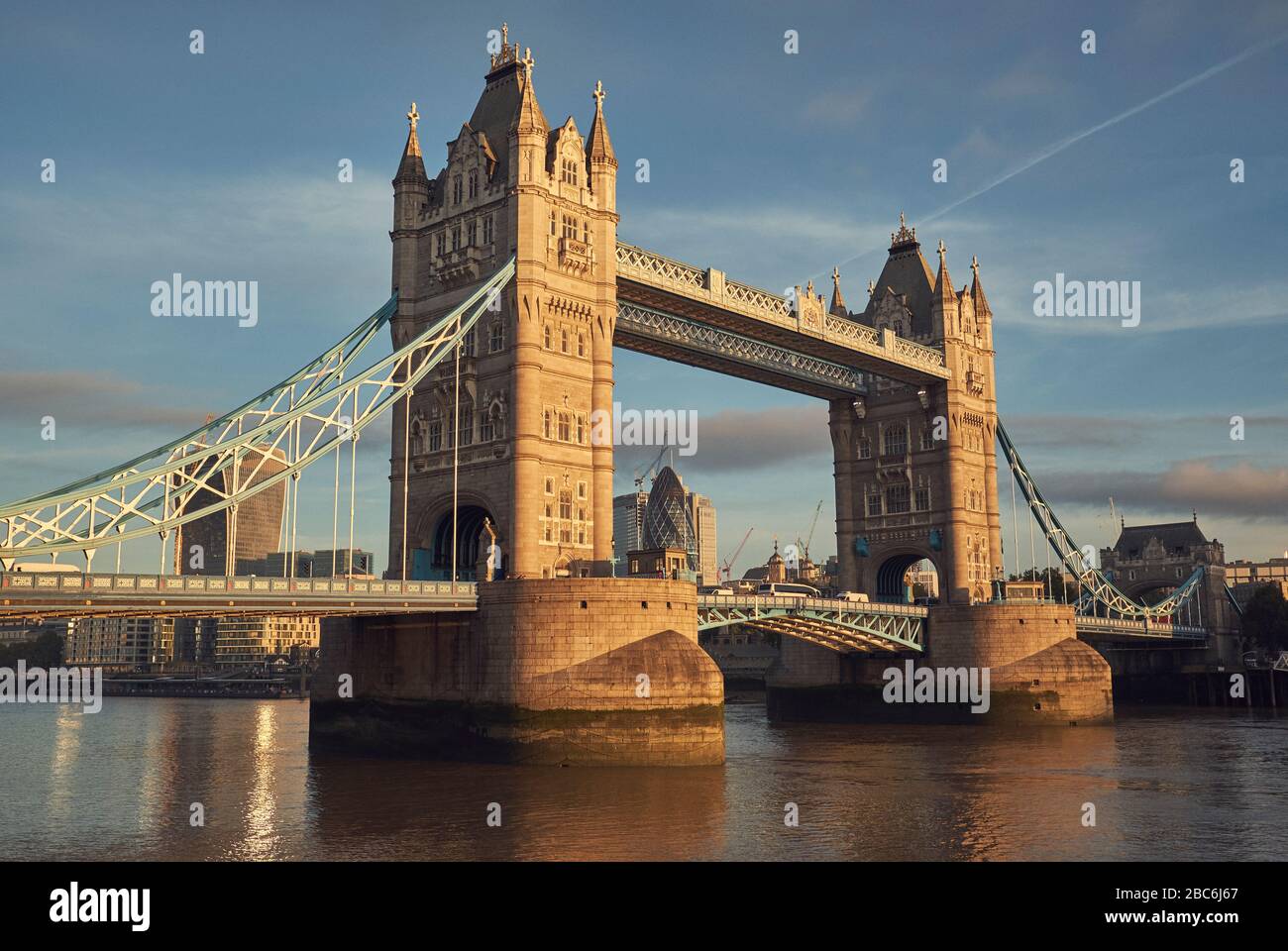 Tower Bridge and river in summer Stock Photo - Alamy