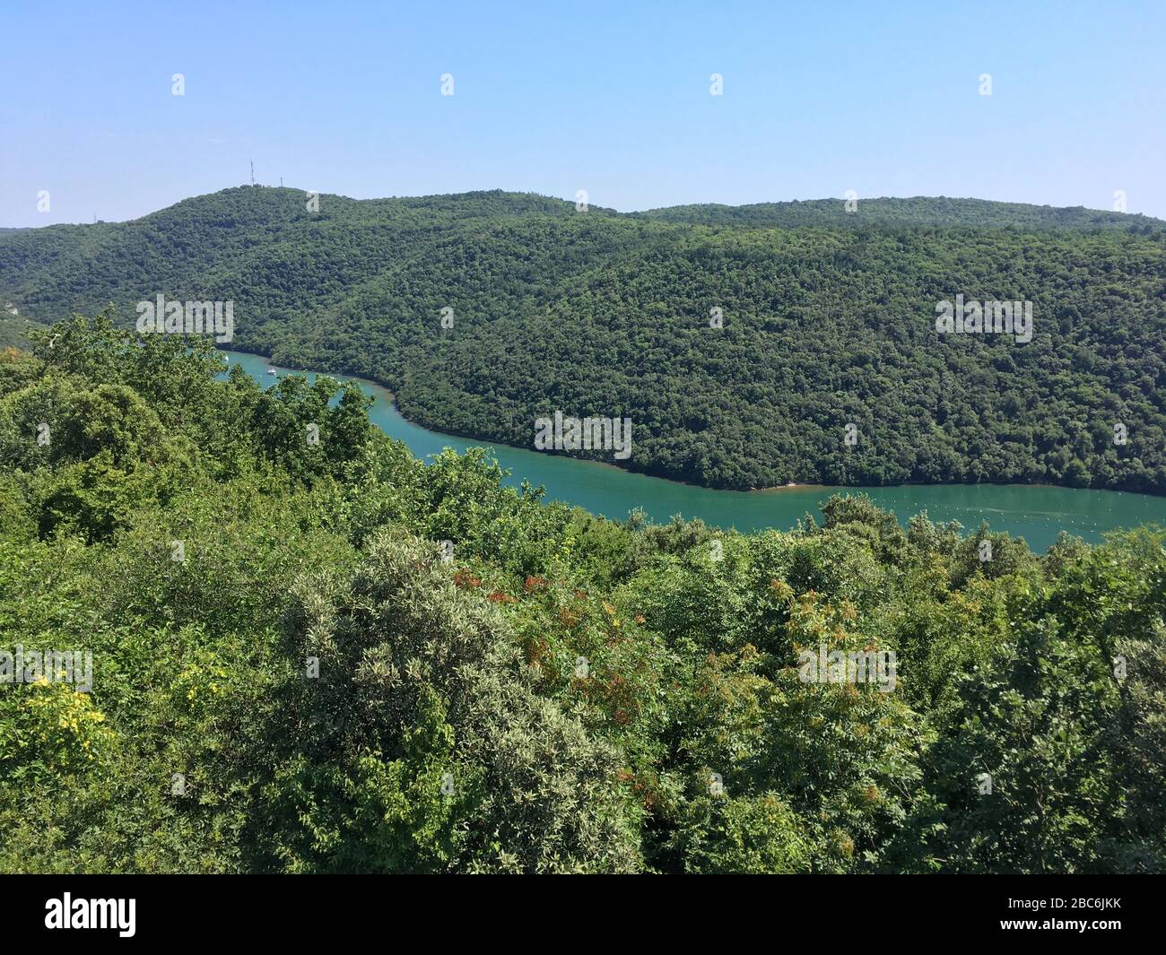 Croatian river passing through forests and mountains Stock Photo - Alamy
