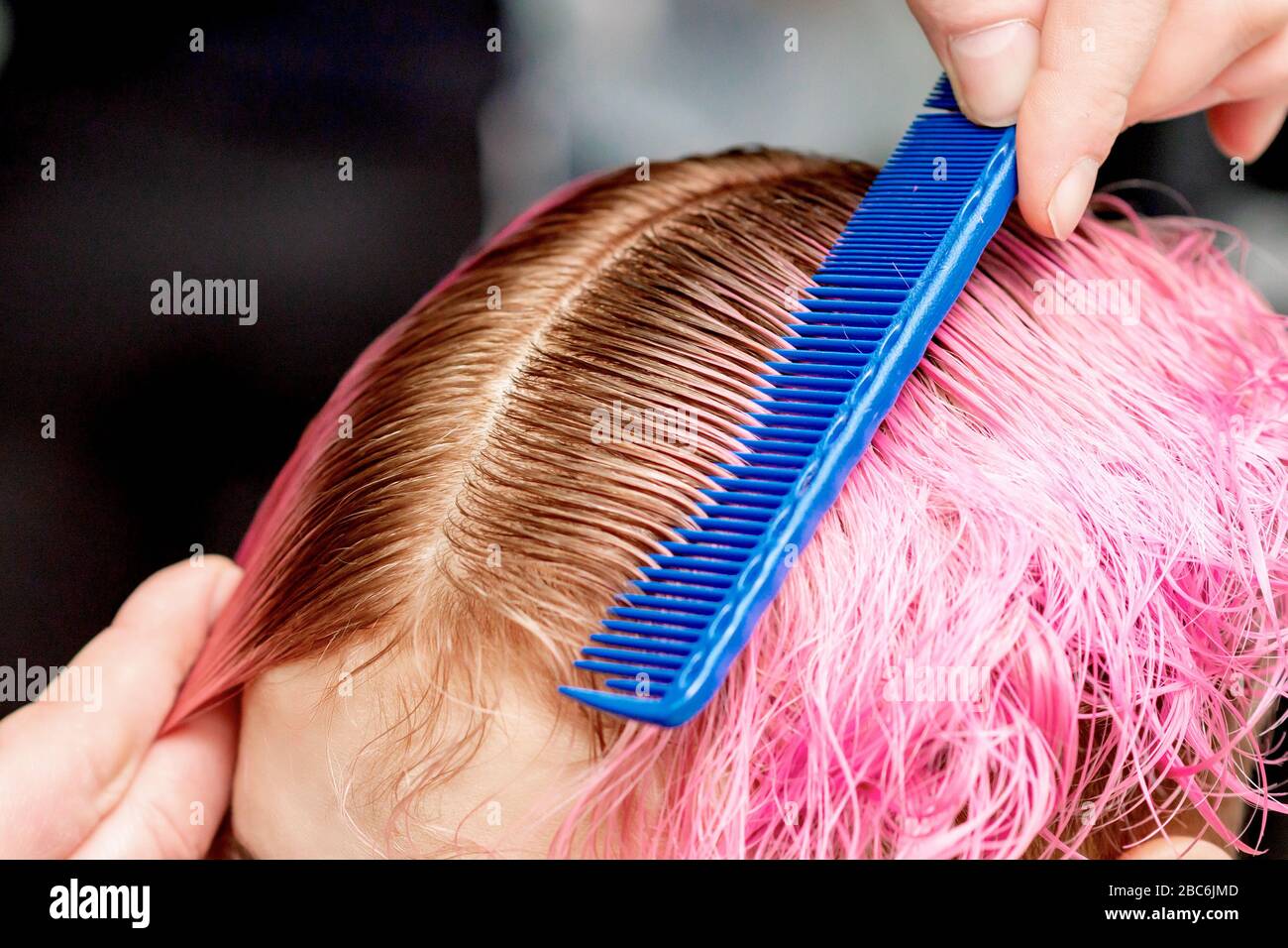 Woman beautiful hair hands in combing hi-res stock photography and ...