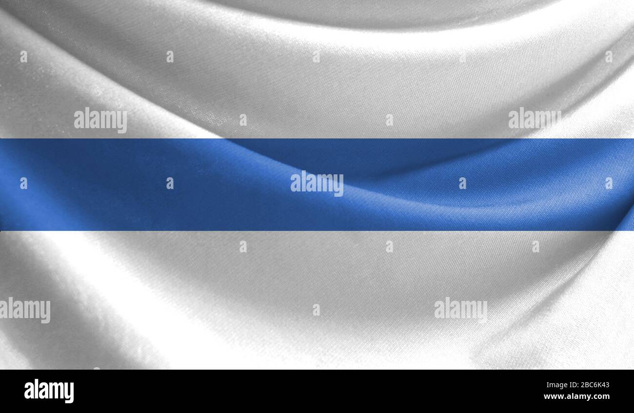 Realistic flag of Altai Republic on the wavy surface of fabric Stock ...