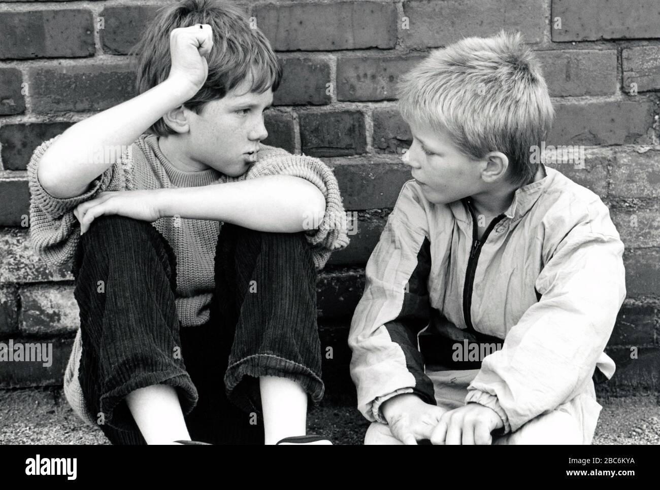 Two boys, UK 1990s Stock Photo - Alamy