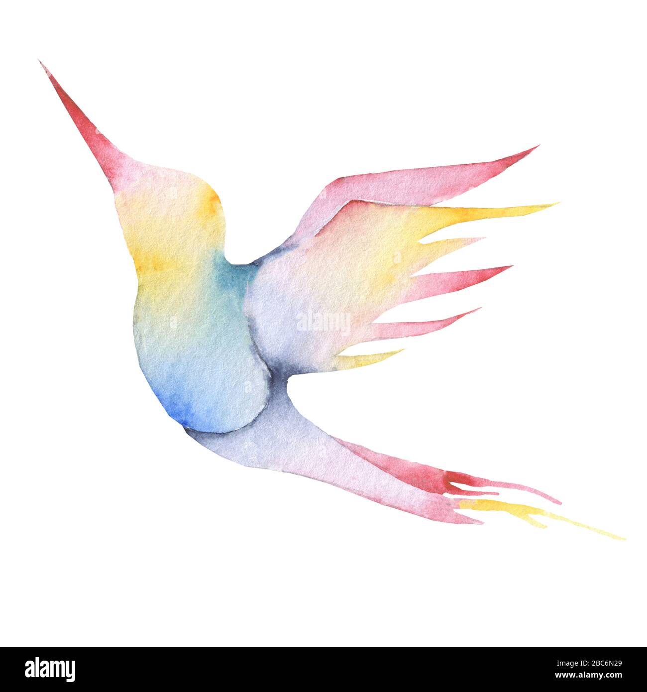 Hummingbird, watercolor painting Stock Photo - Alamy