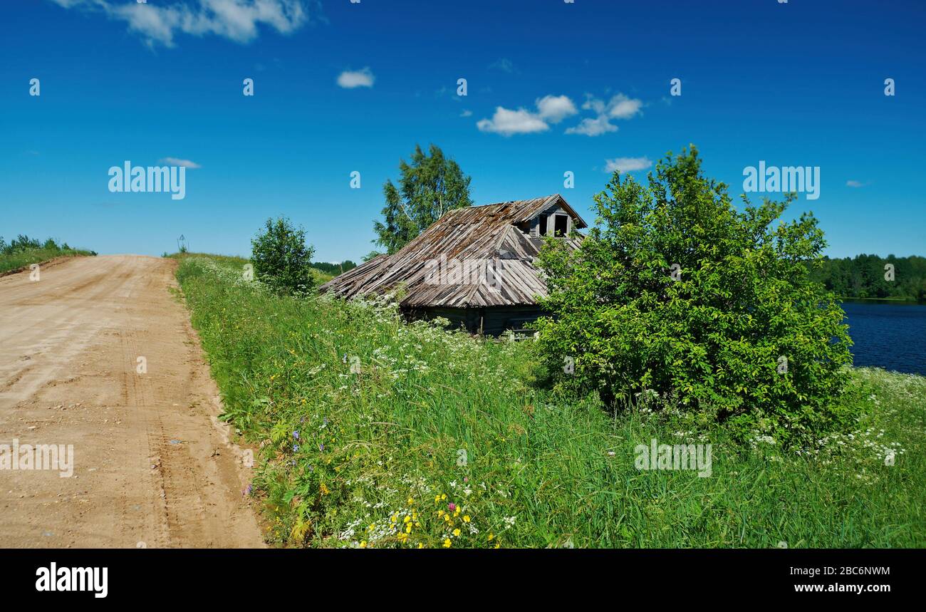 The old farmhouse .North Russian village. Kenozerye. Arkhangelsk region ...