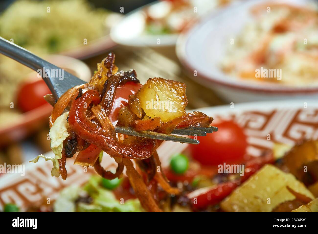 Ethiopian Vegetable Tibs, Ethiopian dish consisting of spicy Stock ...