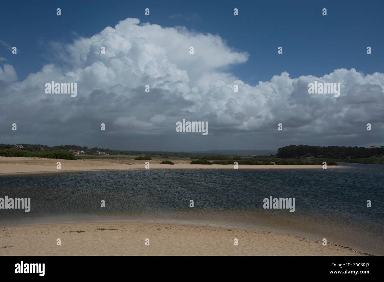 beach and lagoon of Melides on Portugese West Coast Stock Photo - Alamy
