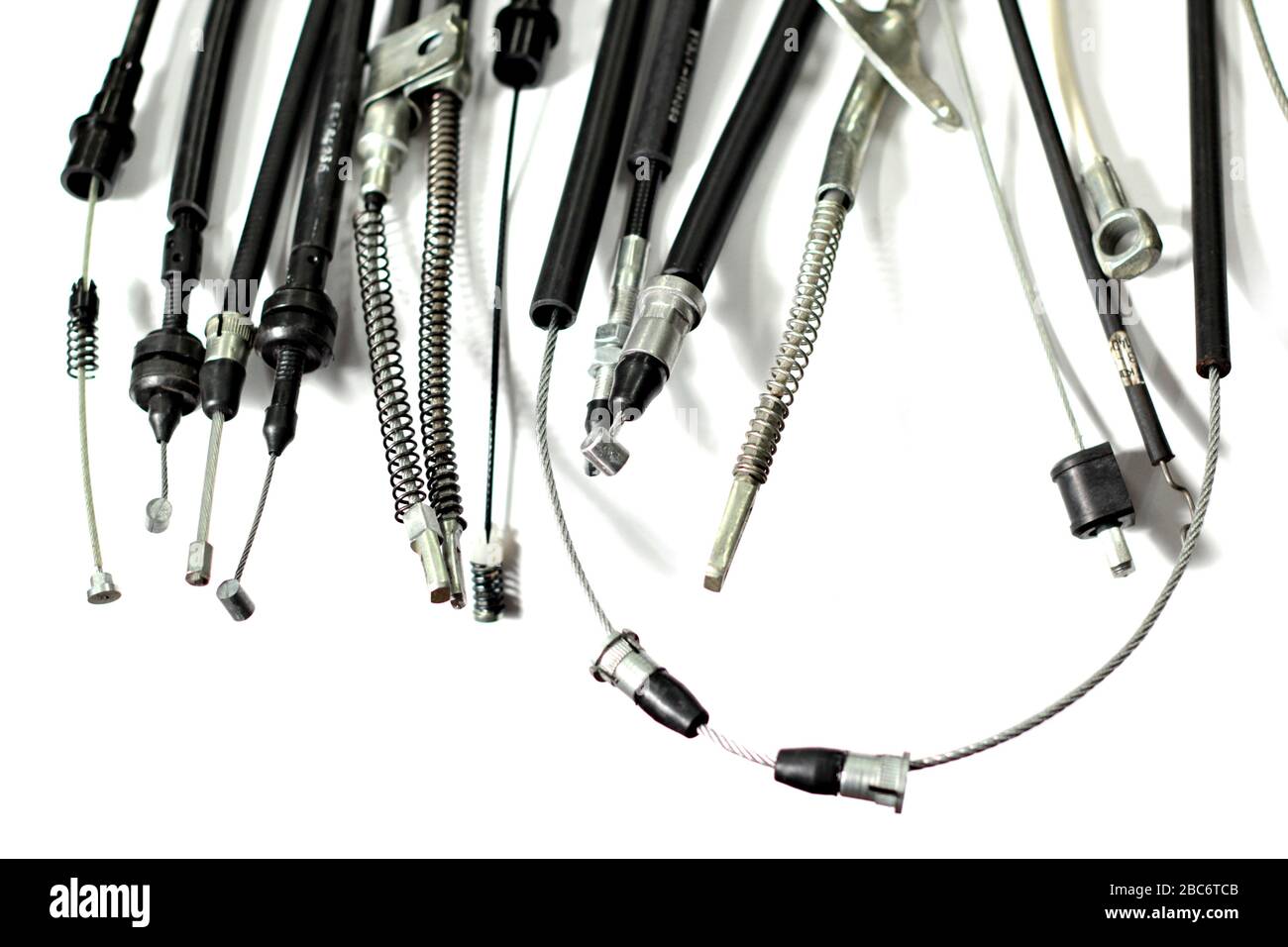 wire parking brake car isolated on white background Stock Photo - Alamy