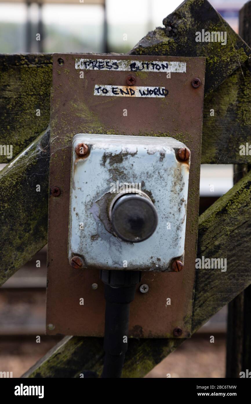 Old emergency stop button hi-res stock photography and images - Alamy
