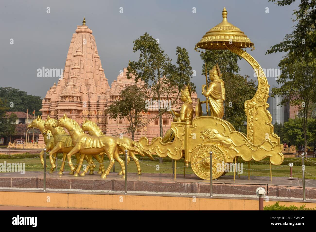 Hindu temple of Shashwat Dham near Sauraha in Nepal Stock Photo - Alamy