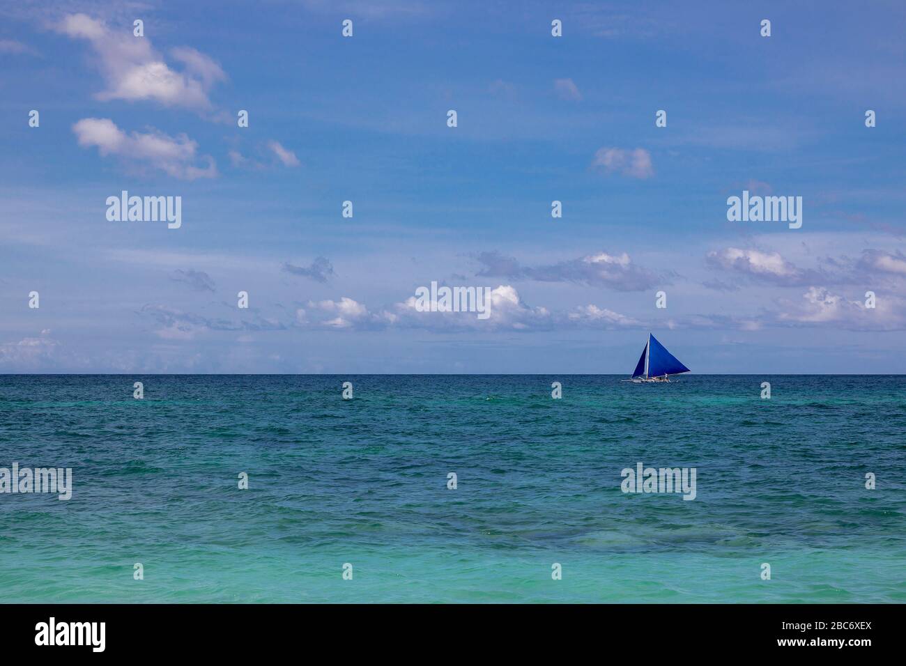 Boracay Island beautiful beach puka shell beach, Philippines Stock ...