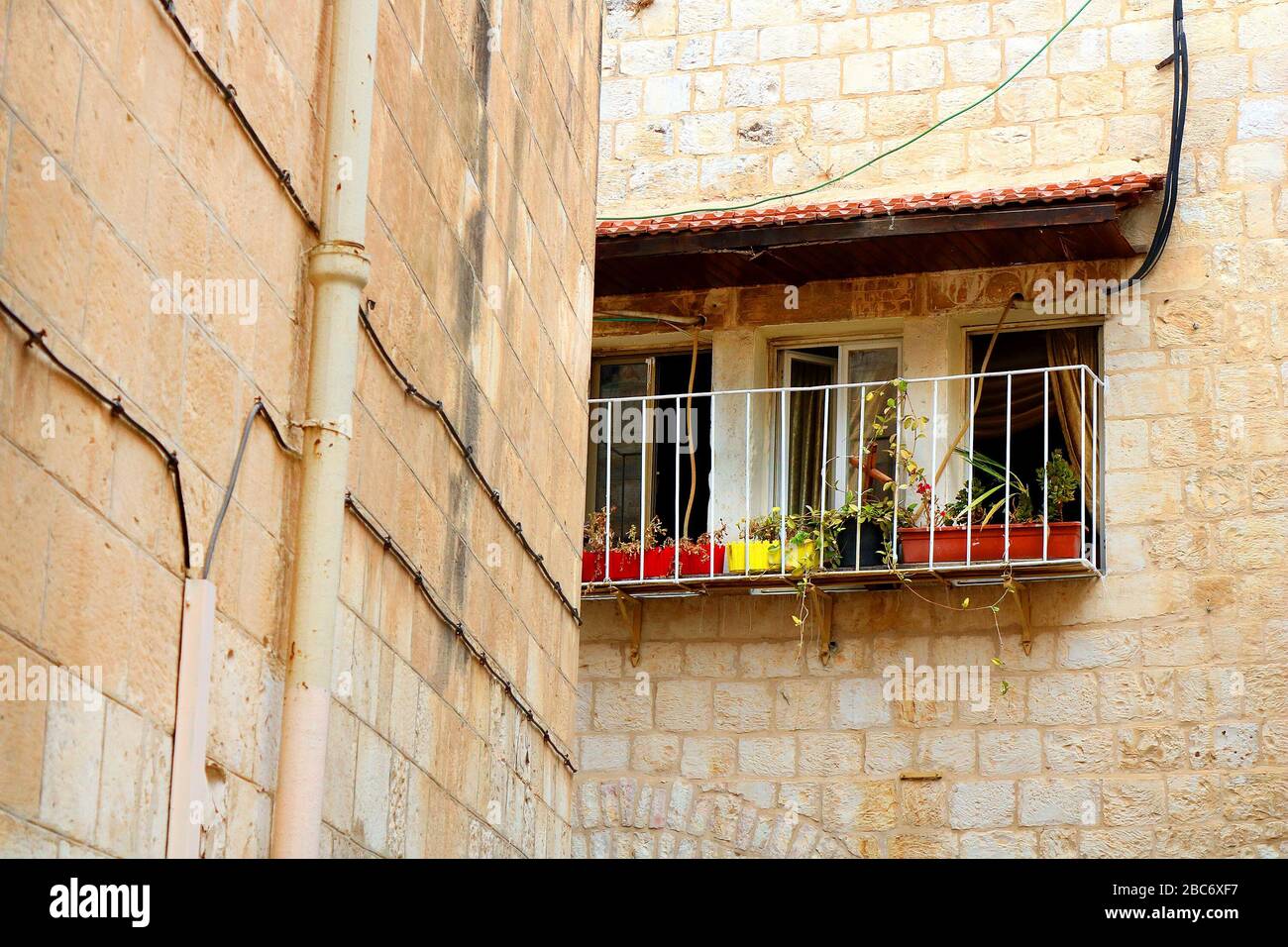 Balcony in The Old City of Jerusalem, Israel Stock Photo - Alamy