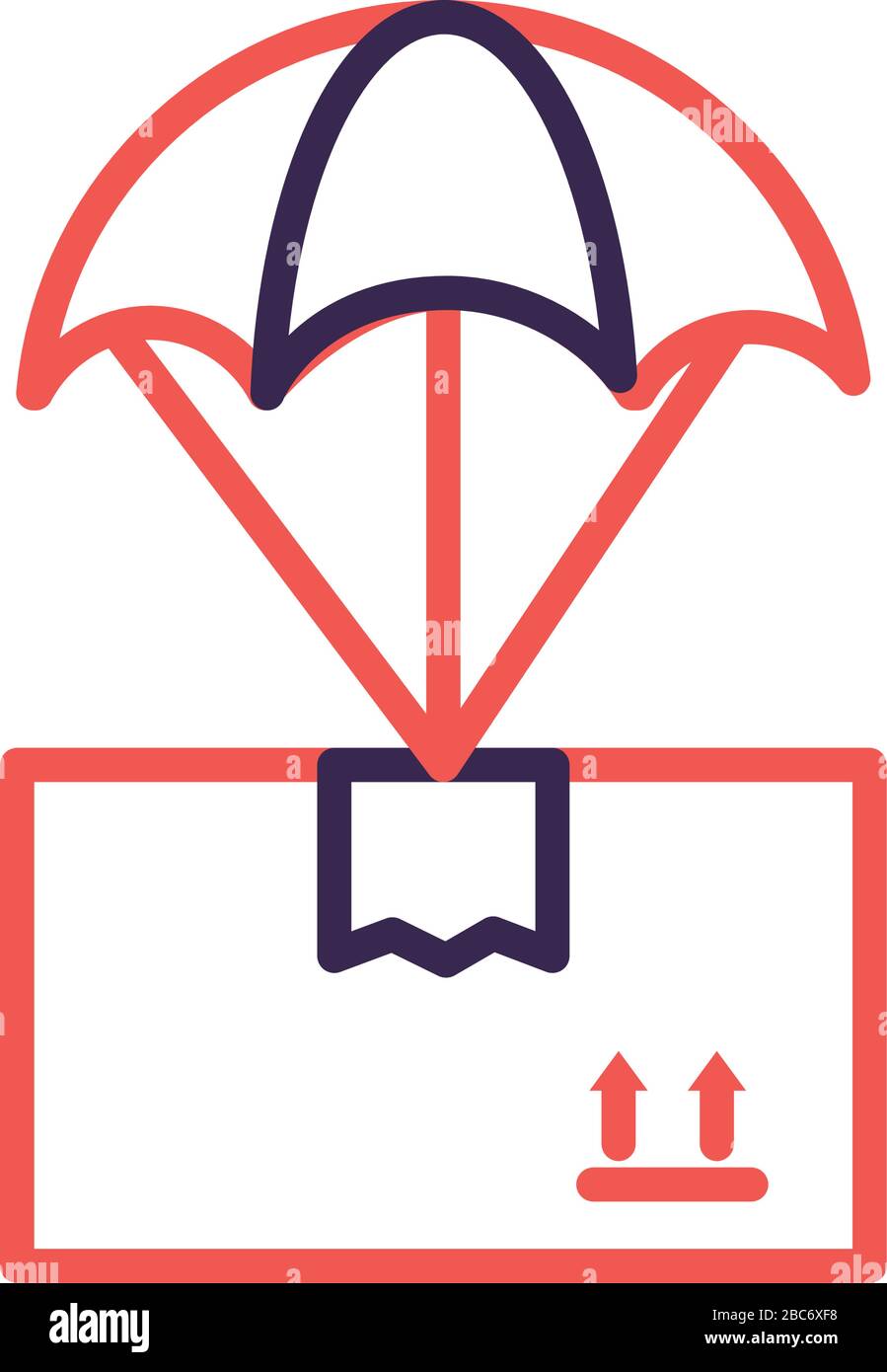 Fly courier line icon Stock Vector Images - Alamy