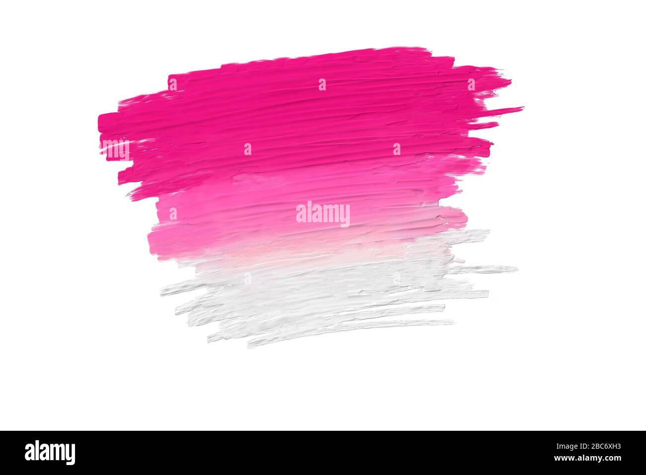 pink strokes of artistic painting isolated on white background Stock ...