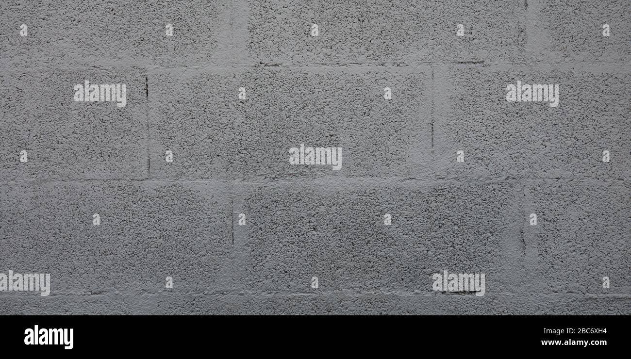 Grey cinderblock brick wall for background gray blockwork texture Stock ...