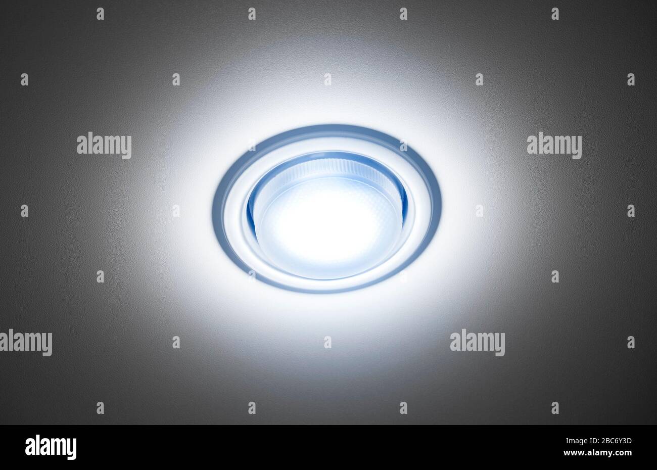 Recessed ceiling led lamp of white light close-up Stock Photo - Alamy