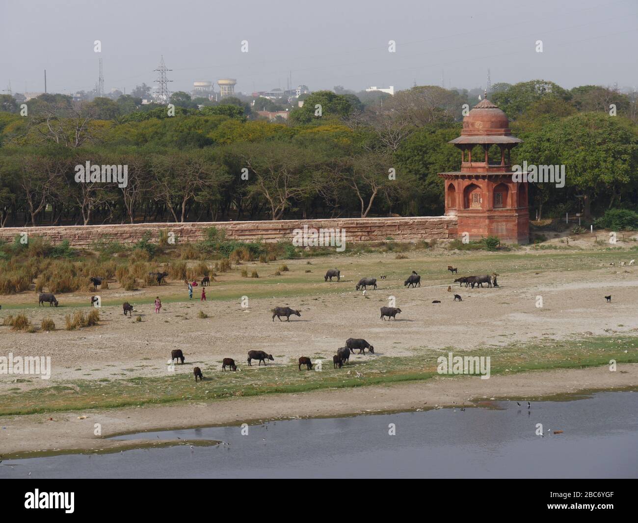 Taj Mahal From Across Yamuna River High Resolution Stock Photography ...