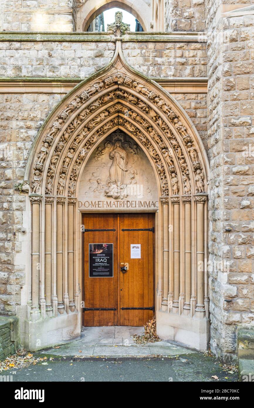 The Mount Street Gardens entrance to the Church of the Immaculate ...