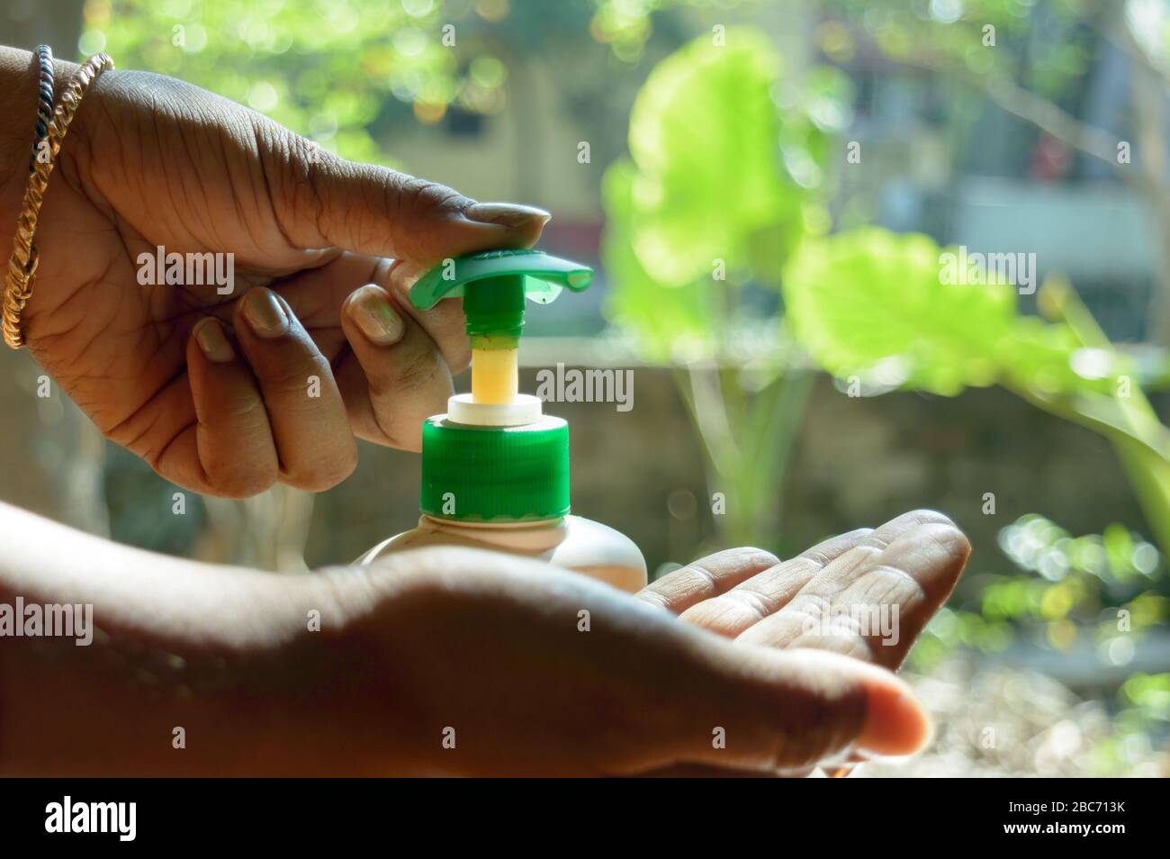 Handwash and Sanitizer bottle. Washing hands, cleaning hands, health ...