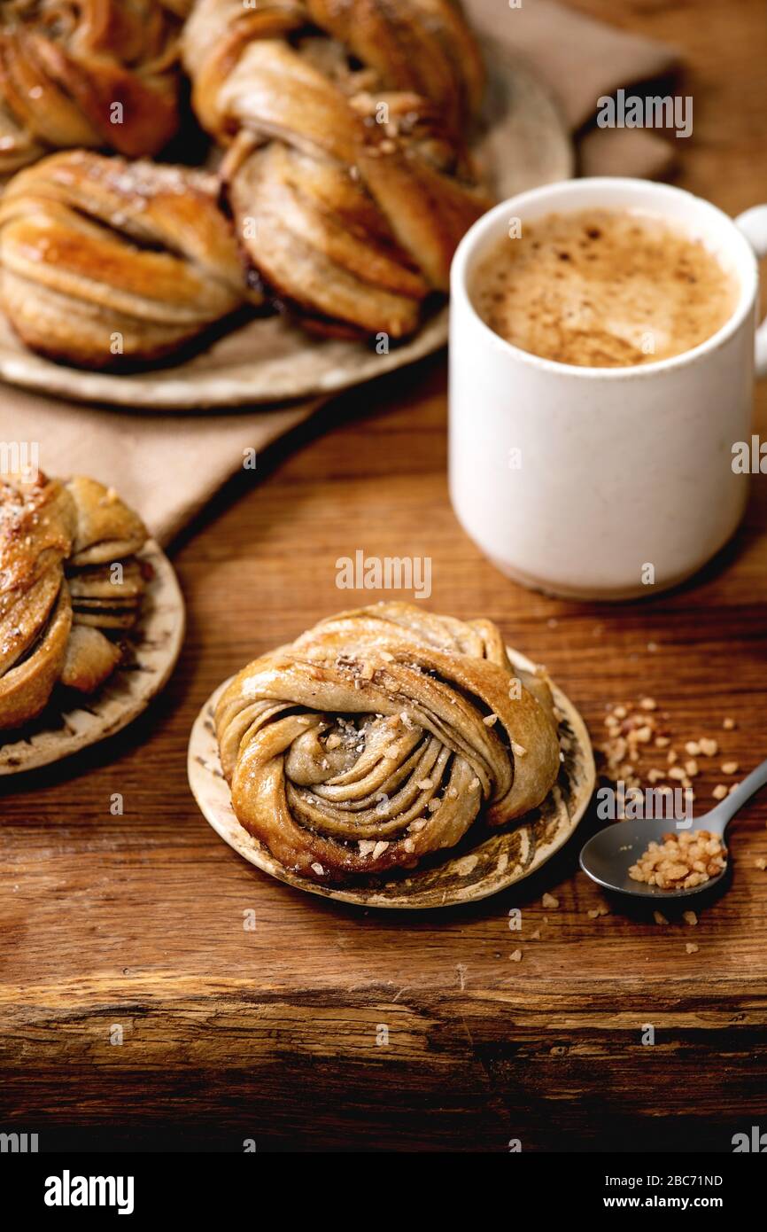 Swedish cardamom buns Kanelbulle Stock Photo - Alamy